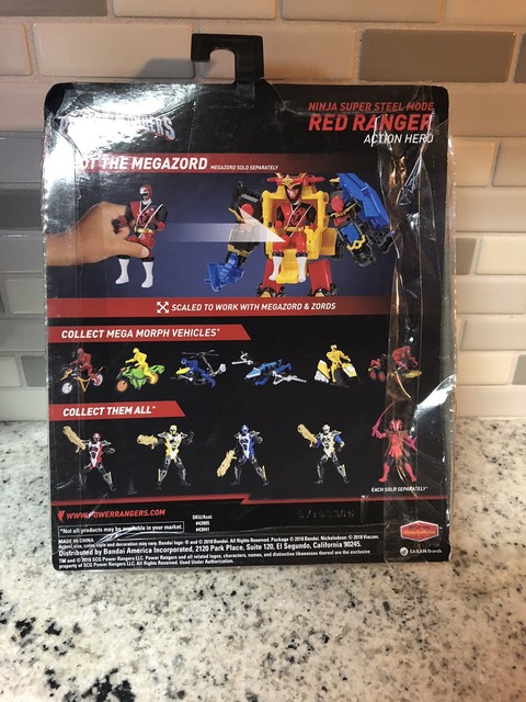 Power Rangers Super Ninja Steel Mode Red Ranger Figure Brody Romero ...