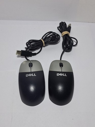 2X Dell Mouse 3 Button USB Wired Optical Two Tone MO56UOA *TESTED ...