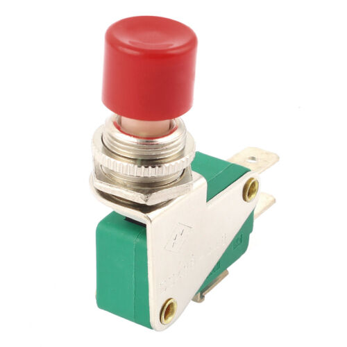 AC 125V/250V 16A SPDT NO NC Momentary Red Cap Push Button Micro Switch ...