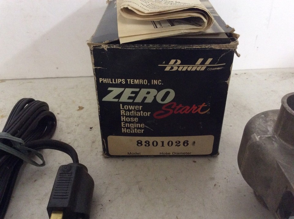Zerostart 8301026 Block Heater Zero Start NOS NEW IN BOX for 1.25” hose ...
