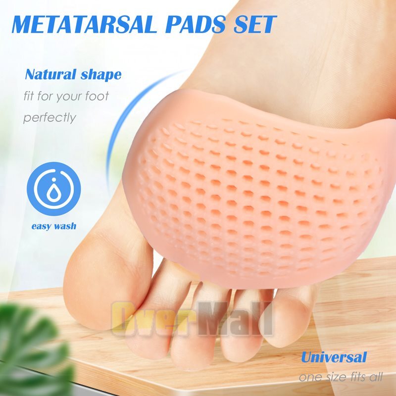 7 Pairs Ball of Foot Cushions Silicone Forefoot Pad Metatarsal Pads ...