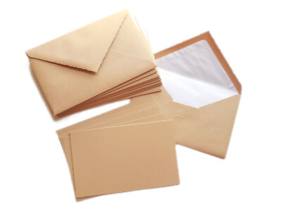 Beautiful Cards Envelopes 10 Thick Quality Stationery Italy Tan Nut ...
