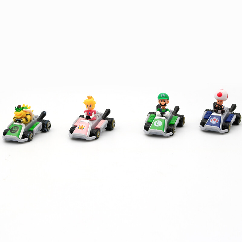 8Pcs Super Mario Racing Cars Set Competitive Game Kart Toys Princess ...