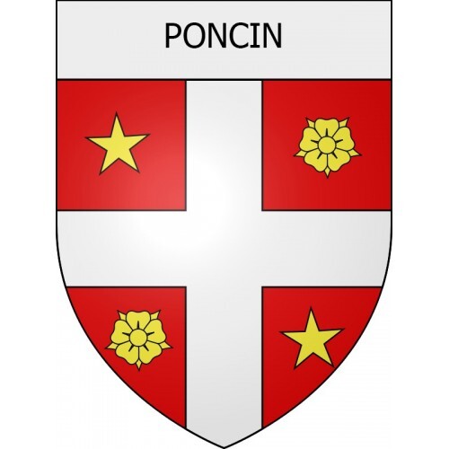 Poncin 01 ville Stickers blason autocollant adhésif | eBay