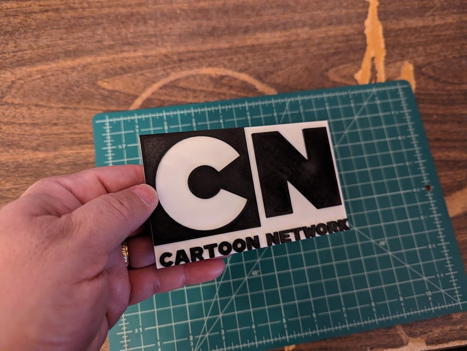 Cartoon Network 2010 3D printed art logo shelf stand wall display mount ...