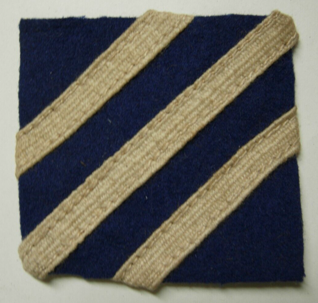 WW1 3rd Marne Division Patch - White Wool Stripes on Blue Wool- US Army ...