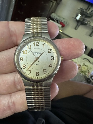 Rumours Watch Men Stainless Silver Gold Steel Stretch Might Work If ...
