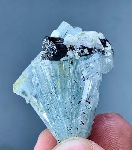 Aquamarine Crystal Bunch With Black Tourmaline Combine From Pakistan 79 ...