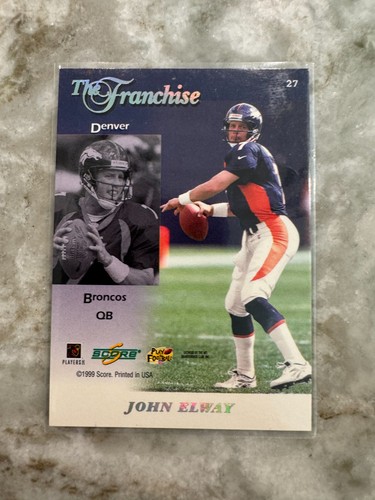 John Elway Travis McGriff 1999 Score The Franchise #27 Denver Broncos ...