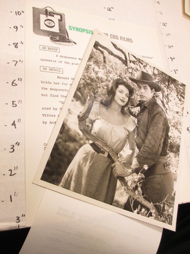 CBS TV show photo 1961 GUNSLINGER western Tony Young Midge Ware gun ...