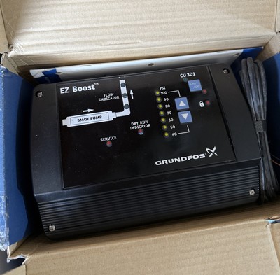 Grundfos EZ Boost Submerged Well Pump Controller & Sensor NOS CU301 Two ...