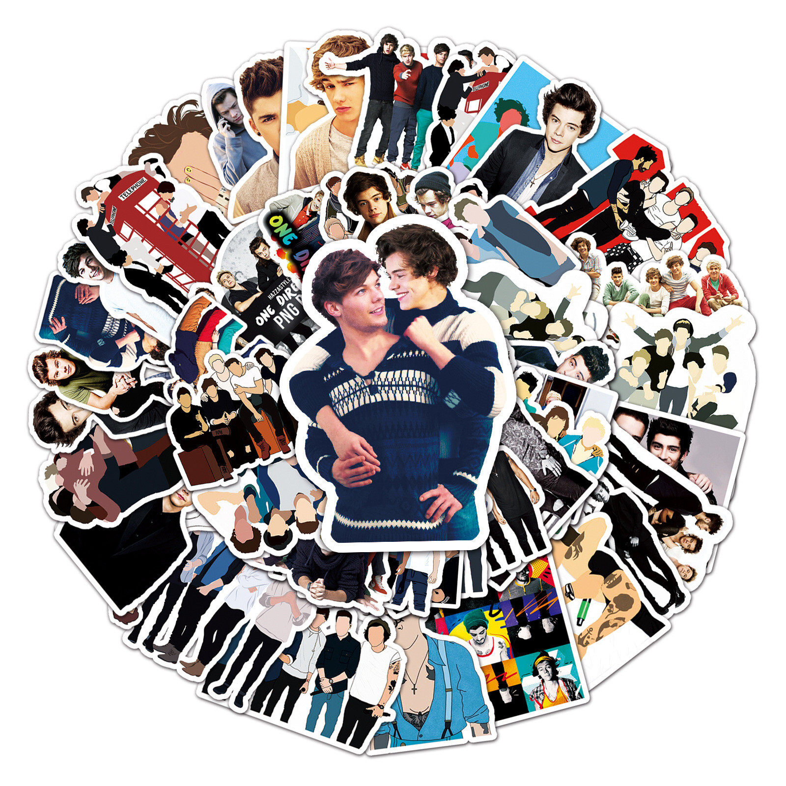 50X One Direction Band Members PNG Pack Stickers Harry Louis Liam Niall ...
