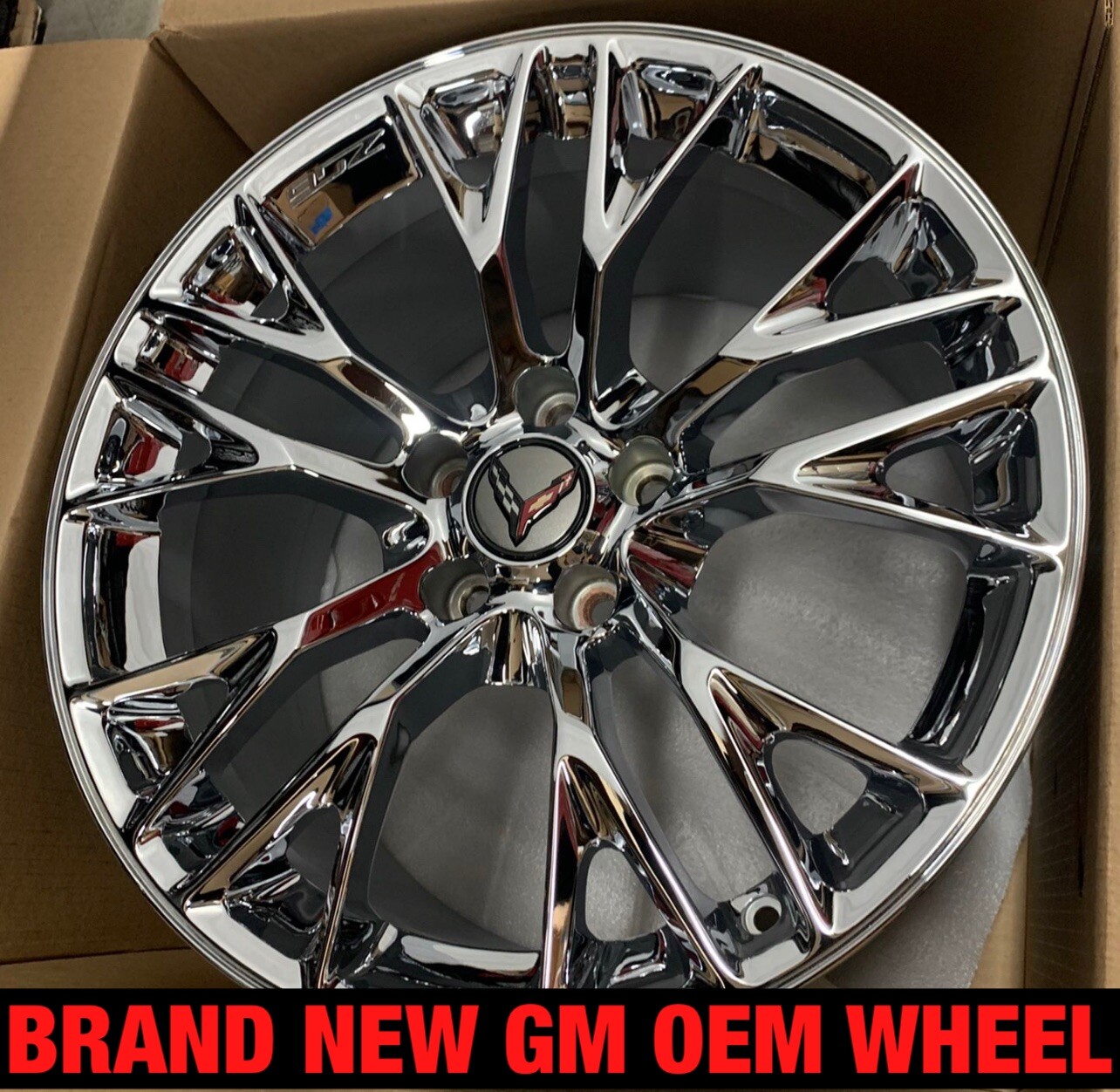 2015-2019 Chevrolet Corvette C7 Z06 19" Chrome Wheel Rim Factory OEM ...