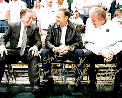 Tom Izzo Mark Dantonio REPRINT signed auto photo Michigan State Mark ...