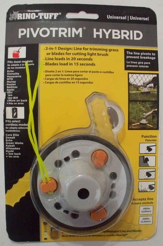 Rino-Tuff PivoTrim Hybrid Line or Blades - Replacement Trimmer Head ...