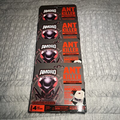 AMDRO Ant Killing Indoor Bait Stations 4 Bait Stations Per Box-16 Total ...