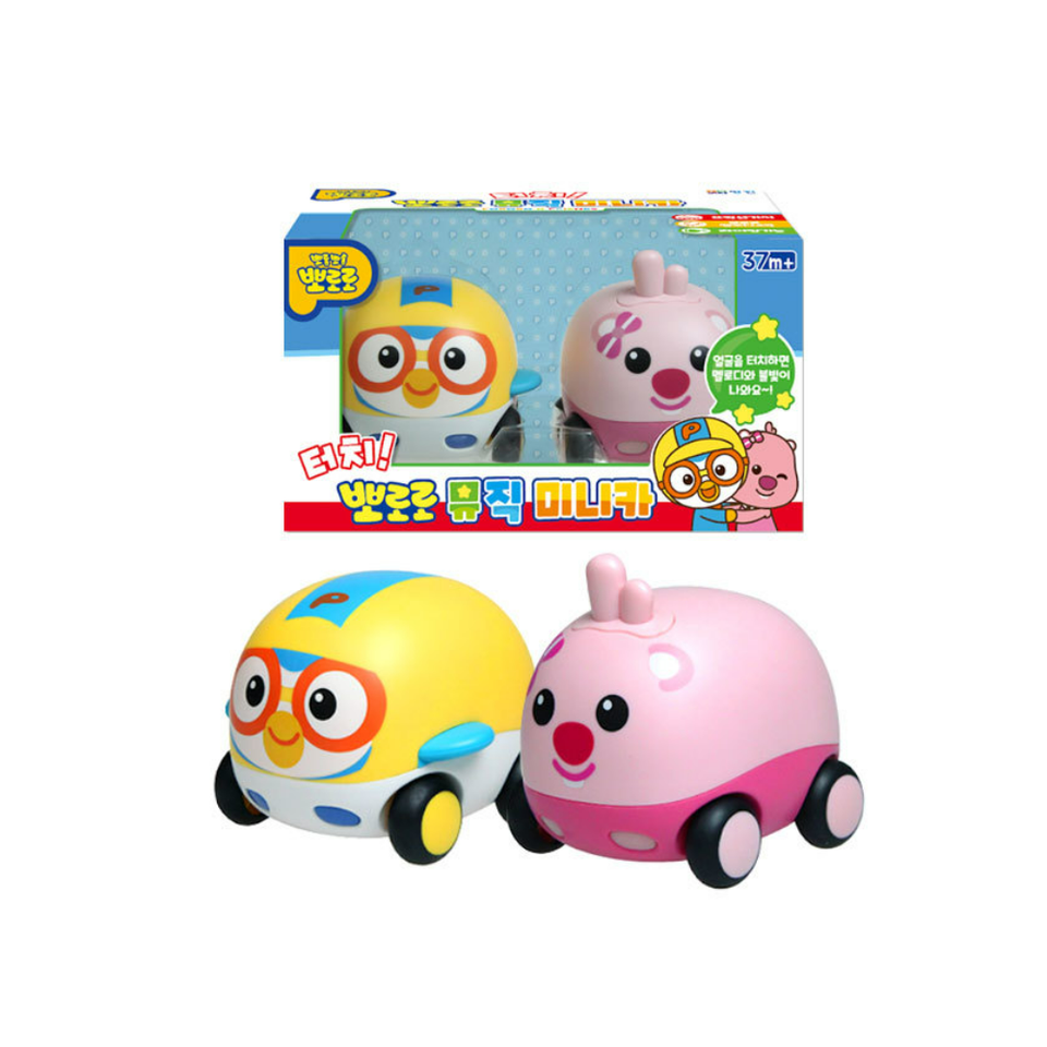 Authentic PORORO Toy Penguin Character Mini Music Car Round shaped Kids ...
