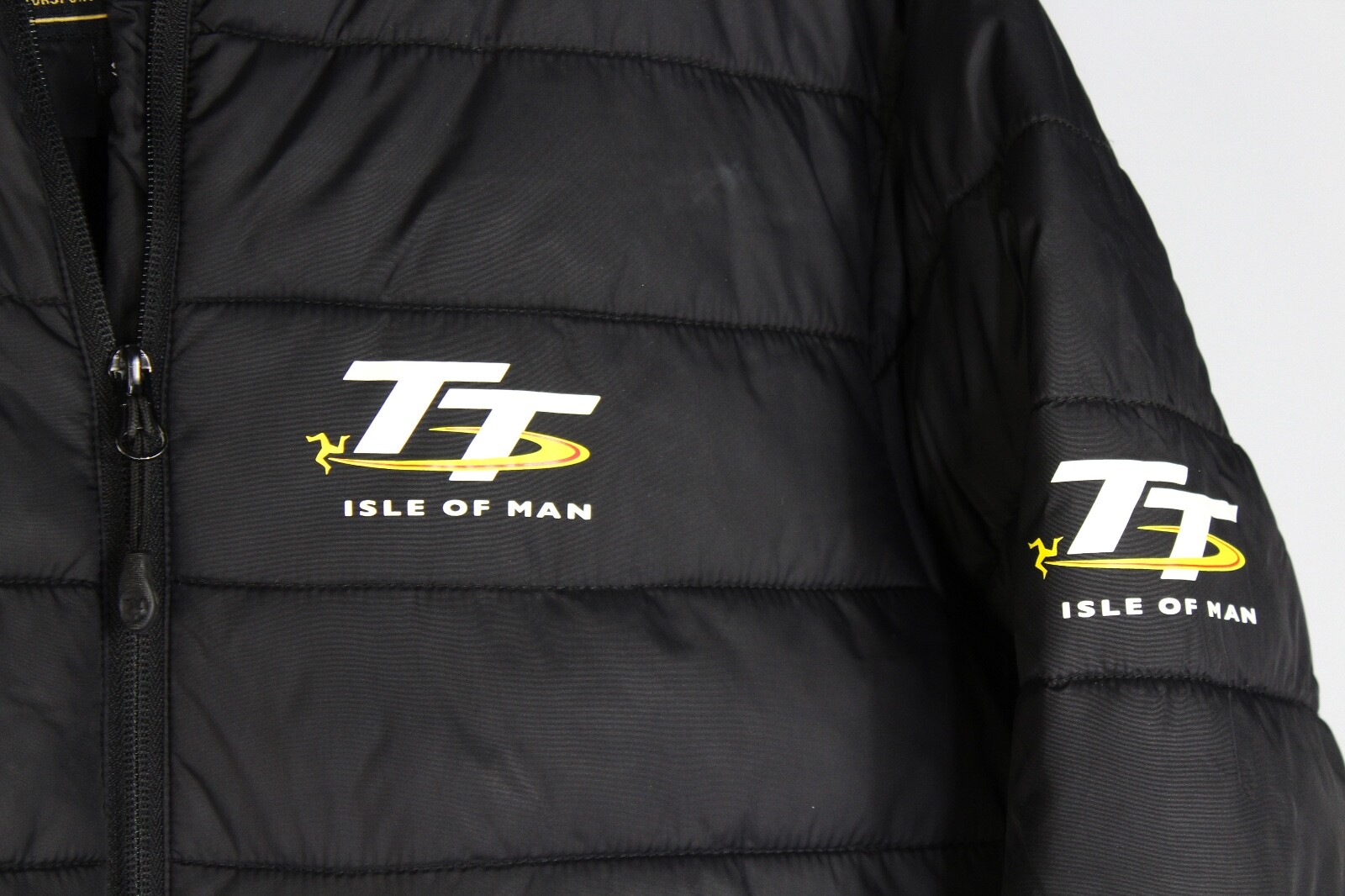 TT ISLE OF MAN TT PUFFER JACKET COAT BLACK RACING SIZE S | eBay