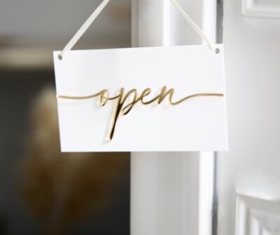 Open Closed Store Sign, Store front signage, Store signage,Minimalist ...