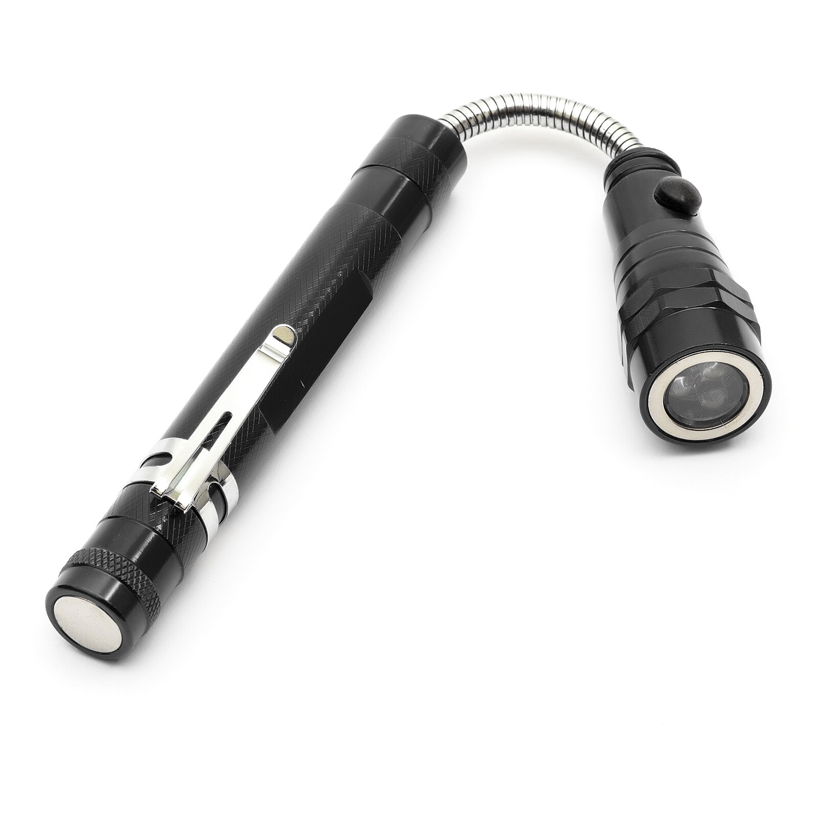 Pocket Metal LED Flexi Light Torch 17cm - 56cm 360 Magnetic Head Base ...