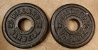 Pair of Vintage Billard Barbell 2.5 lb Standard Weights Cast Iron ...
