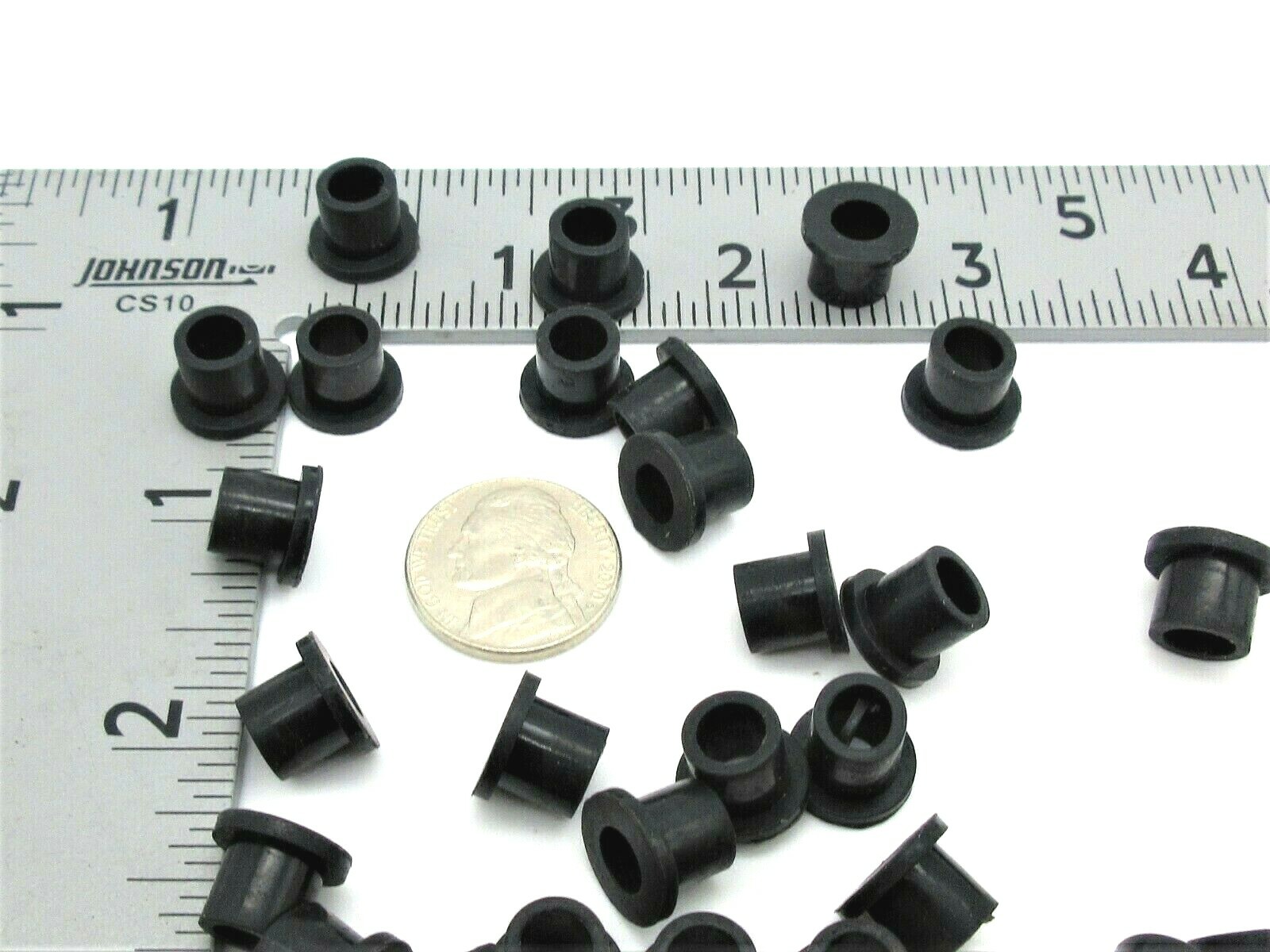 Rubber Step Bushings 5/16” Hole X 1/4" ID x 1/2” OD 1/16” Thick Flange ...