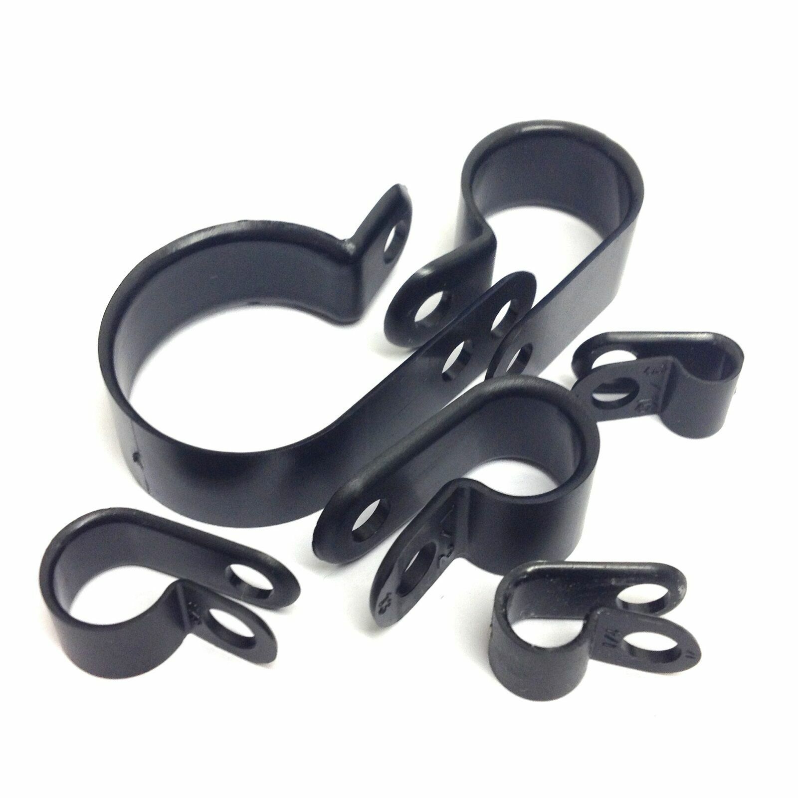Black Nylon Plastic P Clips Tubing Sleeving Brake Pipe Fasteners for ...