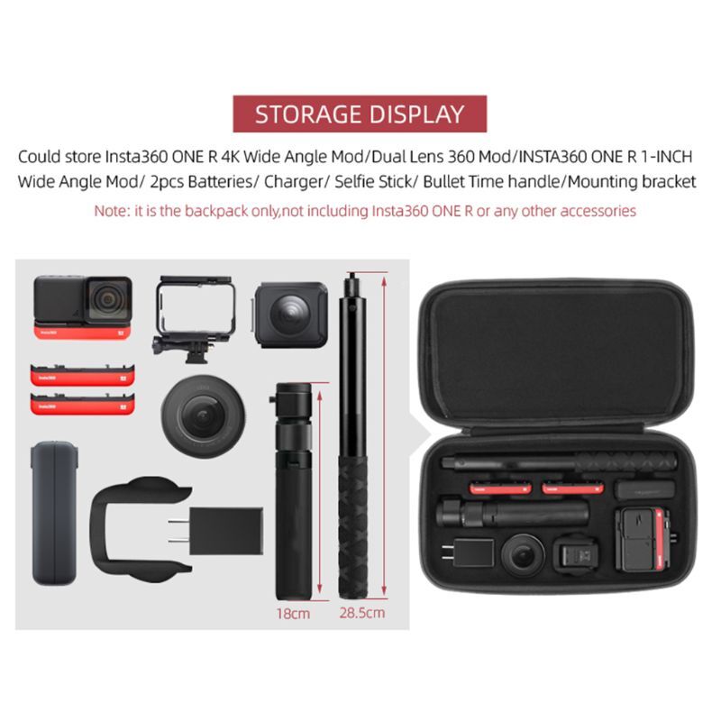 For Insta 360 R 4K Camera Storage Box Case Sleeve Carrying Bag Cover ...
