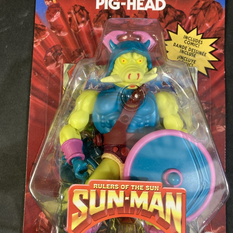 PIG-HEAD MASTERS OF THE UNIVERSE 40TH MATTEL RULERS OF THE SUN SUN-MAN ...