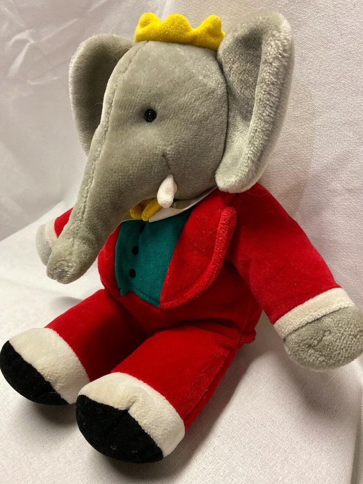 Gund 1988 Babar Plush Stuffed Toy Animal King Elephant 14" Vintage | eBay