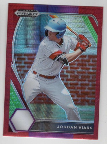 JORDAN VIARS RC 2021 Panini Prizm Draft Hyper Red Purple #84 ROOKIE MLB ...