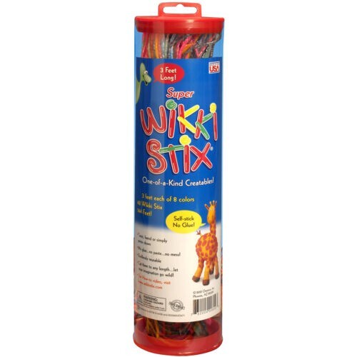 Wikki Stix Super 3ft Long Rainbow Strings Pack of 48 Kid Craft Toy Non ...