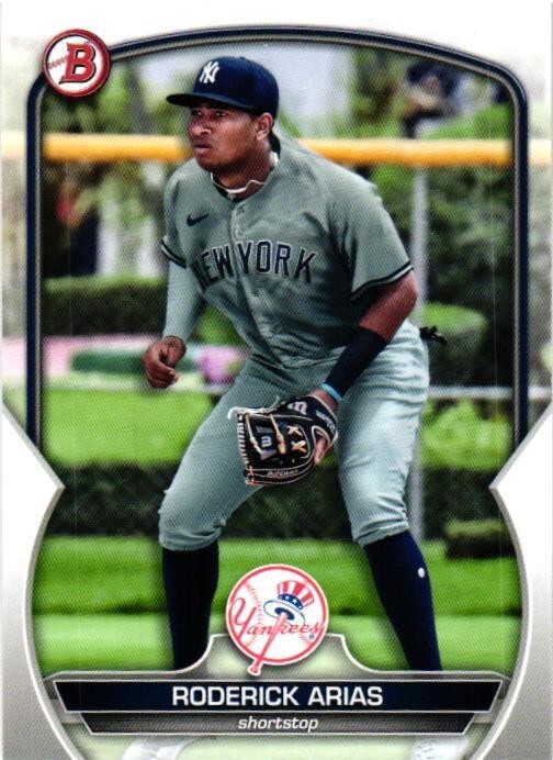 2023 BOWMAN PROSPECTS RODERICK ARIAS PAPER BASE BASEBALL CARD #BP-135 ...