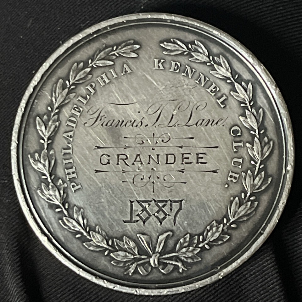 Rare Antique 1887 Philadelphia KENNEL Dog club 60.5 Gr Sterling Silver ...