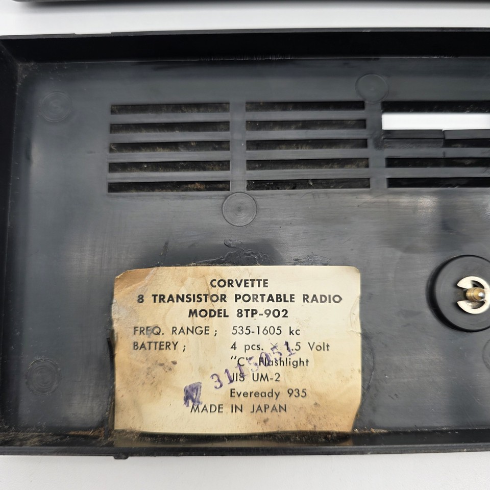 1960s RARE CORVETTE 8 Transistor Radio UNTESTED JAPAN | eBay