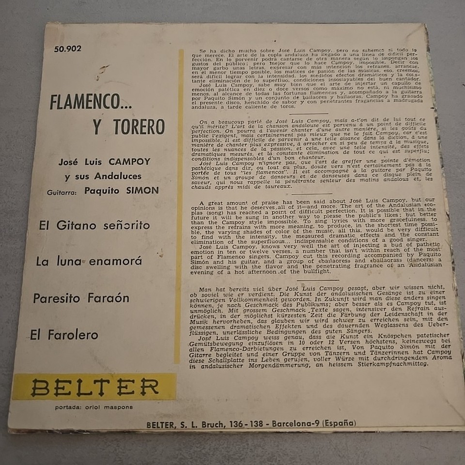 Jose Luis Campoy Flamenco Y Bullfighter El Gypsy La Luna Enamora ...