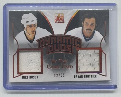 2017-18 Leaf In The Game Used Mike Bossy Bryan Trottier Dynamic Duos ...