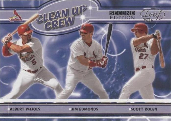 2004 Leaf Second Edition - Clean Up Crew Albert Pujols, Scott Rolen ...