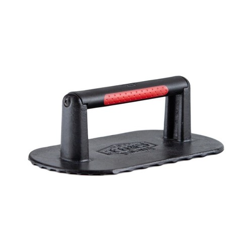2 Pound Cast Iron Griddle Press Pre-Seasoned W/ Nylon Handle Paninis ...