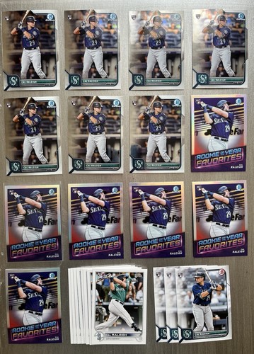 CAL RALEIGH 2022 Topps Chrome & Paper Rookie Card Lot Of (24) Seattle ...