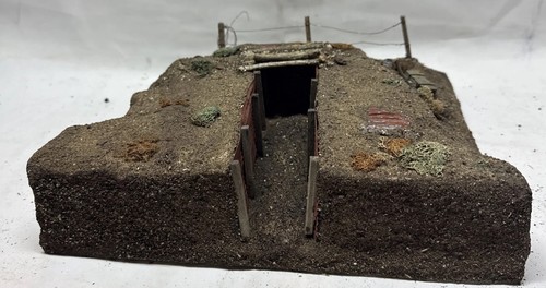 Marx 54mm 1:30 Scale WW1 WWII Trench W BUNKER Barbed Wire Bombed Out ...
