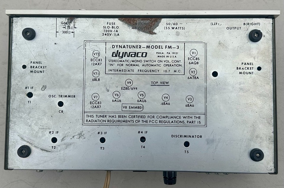 VTG Dynaco Dyna FM-3 Dynatuner FM Tube Stereo Tuner | eBay UK