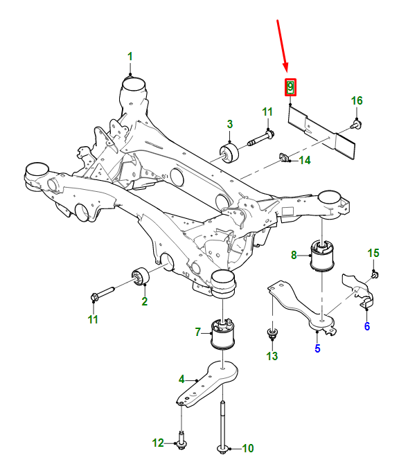 JAGUAR E-PACE X540 Rear Subframe Centre Heatshield J9C19148 NEW GENUINE ...