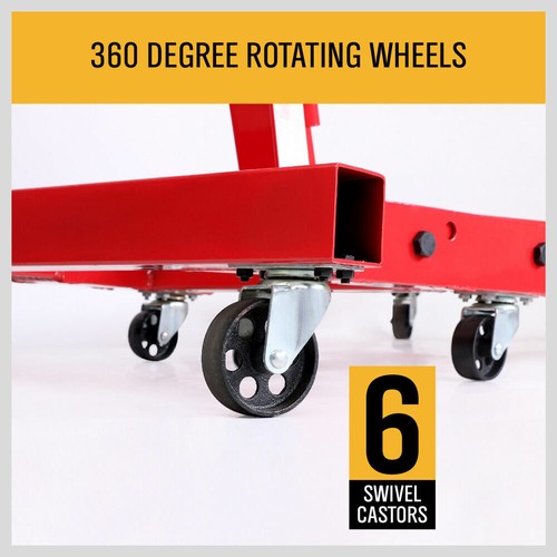 2-Ton Engine Crane Hydraulic Folding Hoist Stand Mobile Garage Lifter ...