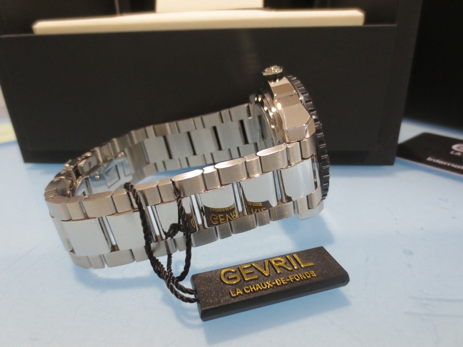 Gevril Mens 3127 Seacloud Swiss Automatic Diver Limited Edition Blue ...