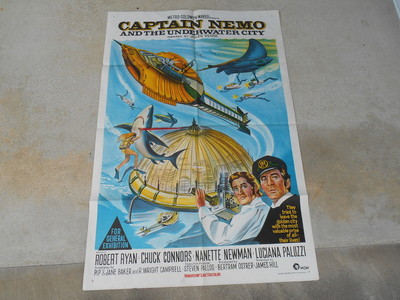 Vintage Original Captain Nemo and the Underwater 1Sheet Movie Poster ...