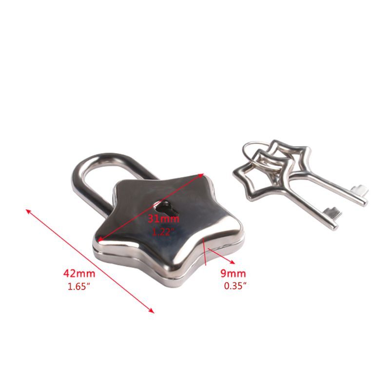 Mini Star Shape Archaize Padlocks Locker Security for Key Lock With for ...