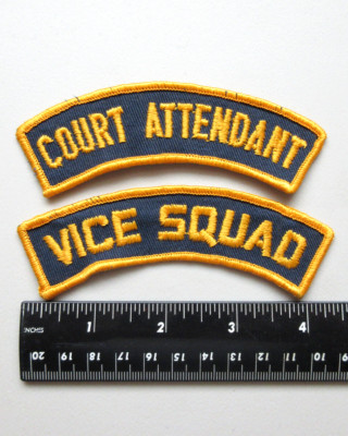 COURT ATTENDANT & VICE SQUAD UNIFORM JACKET VEST COLLECTIBLE PATCHES | eBay
