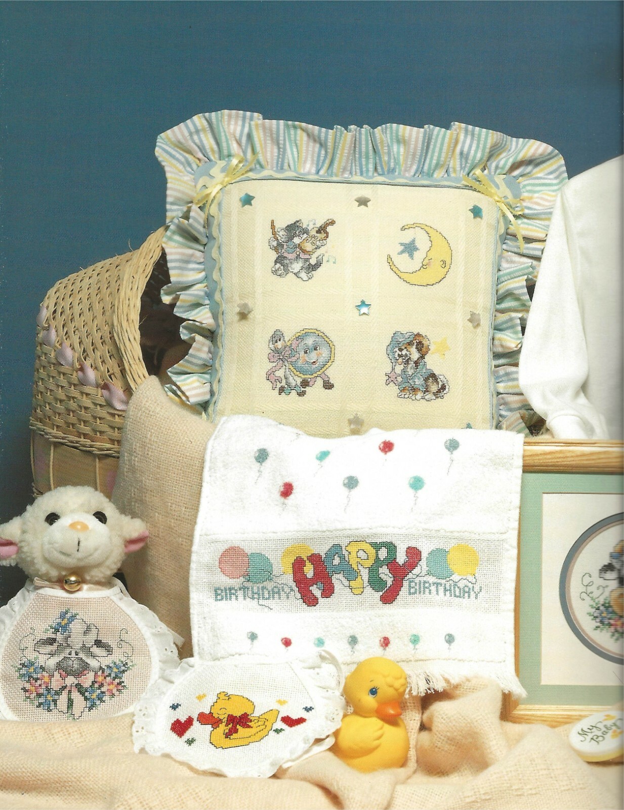 Baby Stitches Cross Stitch Hey Diddle Diddle Birth Sampler Tools Moo ...