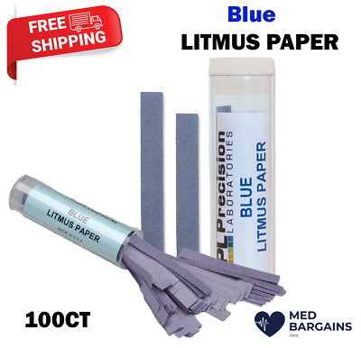 Precision Laboratories Acid pH Blue Litmus Test Paper - 100 Strips | eBay